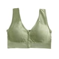 BRGZLK Womens Front Closure Bra Solid Color Wide Strap Soft Comfort ...