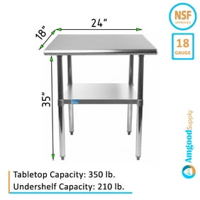 Sportsman Series Upturned Edge Stainless Steel Work Table 24 x 36 ...