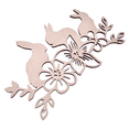 4" Wood Bunny Cutout | 1/8" Thick MDF Wood Bunnies with Flowers ...