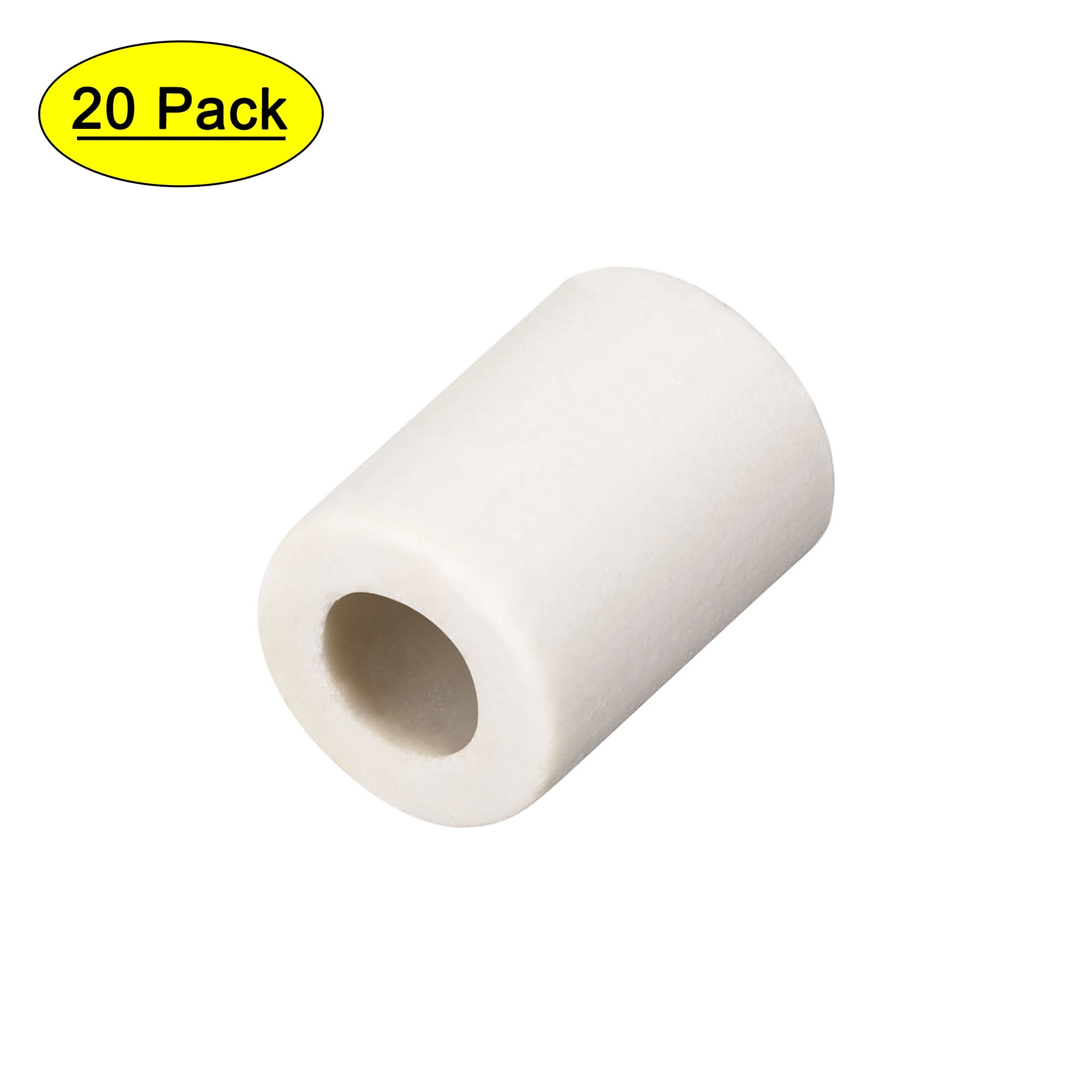 Uxcell 20pcs 4mm Dia Ceramic Tube Insulated Electronic Wire Bundle Heat ...