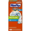 Hefty Recycling Trash Bags, Clear Plastic, 13 Gallon, 60 Count ...