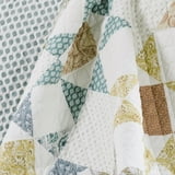 Levtex Home - Lottie - Throw - Patchwork - Sienna Teal Green Ochre Taupe and Cream - Quilt ...