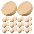 Hemoton Wooden Craft Shapes Half Circle Wood Pieces for Decor Beige ...