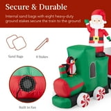 Best Choice Products 8.5 x 5ft Pre-Lit Inflatable Christmas Train ...