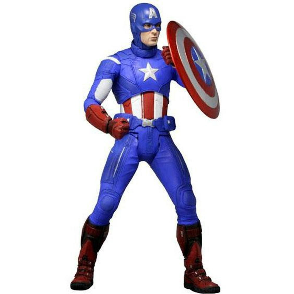 NECA Marvel Avengers Captain America Action Figure - Walmart.com ...