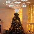 Illuminated Star Christmas Tree Topper with 3D Snowflake Projector ...