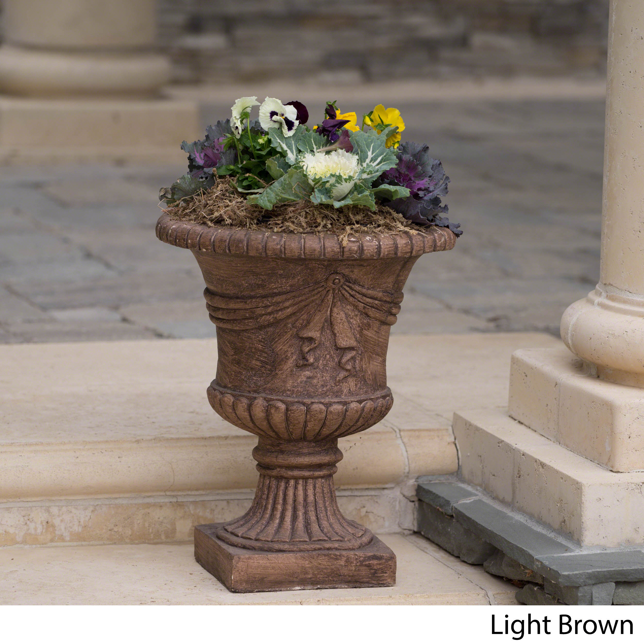 20-inch Antique Clay Zeus Urn Planter | Walmart Canada