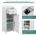 Giantex Wooden Bathroom Floor Cabinet, Freestanding Storage Cabinet w ...