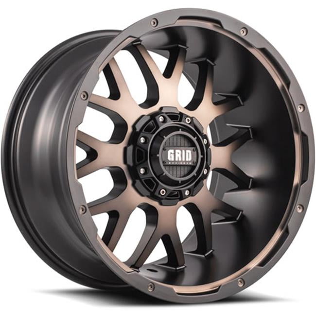 Grid Wheels 22188F224 20 x 10 in. Gloss Graphite Milled & Chrome Gd02 ...