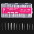 Walmart Soft Gel Full Cover Coffin Nail Tips with Glue, Clear Nail ...