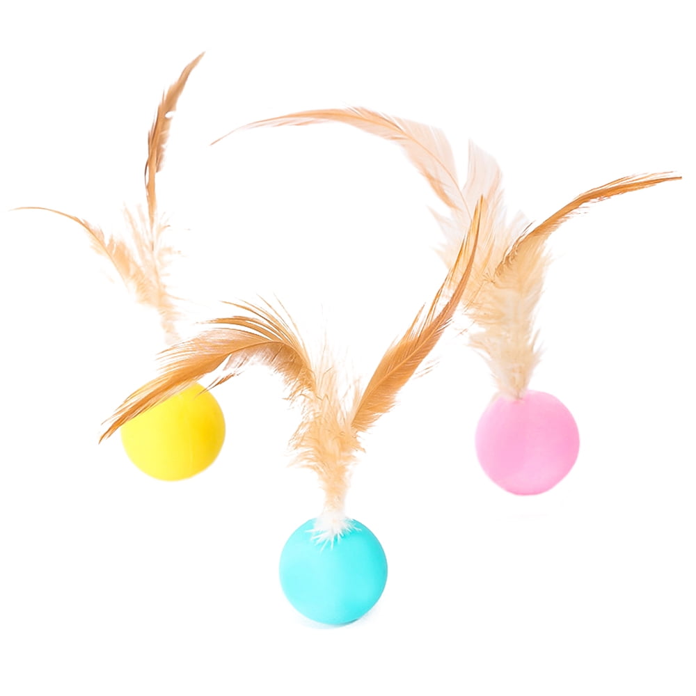 Click here for Zctt Cat Toy Indoor Cat Toy Feather Cat Ball Pet T... prices