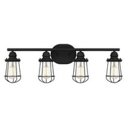 Lalia Home 3 Light Metal and Opaque White Glass Shade Vanity with Round ...