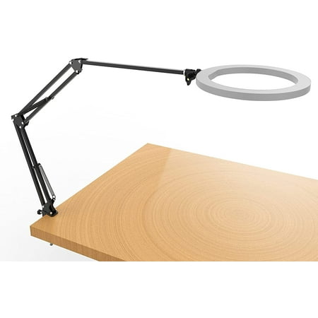 Ring Light Desk Mount with Long Flexible Boom Arm, Tabletop Lighting ...