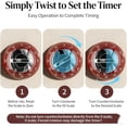Mechanical Kitchen Timer, 60-Minute Loud Alarm, Visual Magnetic ...