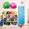 Exercise Ball Holder | Organize Your Space | Wall Mounted Rack | Yoga ...