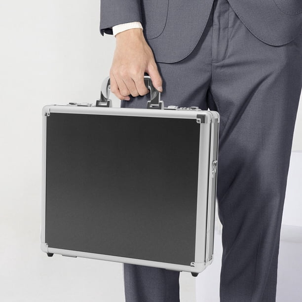 Portable Aluminum Hard Briefcase Office Laptop File Password Lock Hard ...