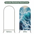 Blue Teal Coastal Arch Backdrop Cover 6.6x3.3 Ft, Spandex Wedding Arch ...