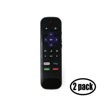 2 Pack Replacement Insignia NS-RCRUS-17 Roku TV Remote Control for ...