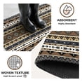 Brown Black Boho Bathroom Runner Rugs Non Slip Washable Absorbent ...