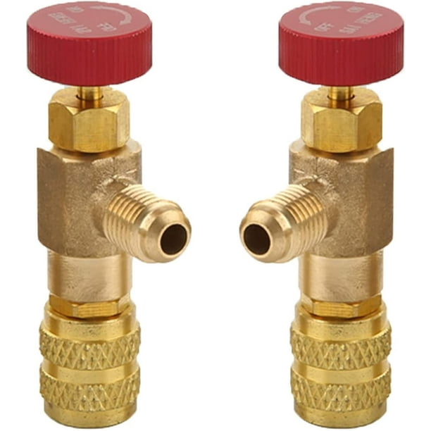 2pieces Adapter Liquid Safety Valve, R410a R22 Safety Valve ...