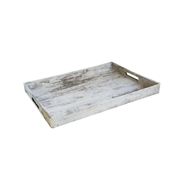 Birch Wood Finish Rect Tray 14X19" - Walmart.com