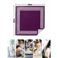 Dark Purple Greek Key Cloth Napkins Set of 8 Reusable Dinner Napkins ...