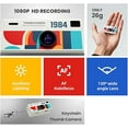 Retro 1080P Mini Keychain Camera, 130° Wide Angle Portable Thumb Camera ...