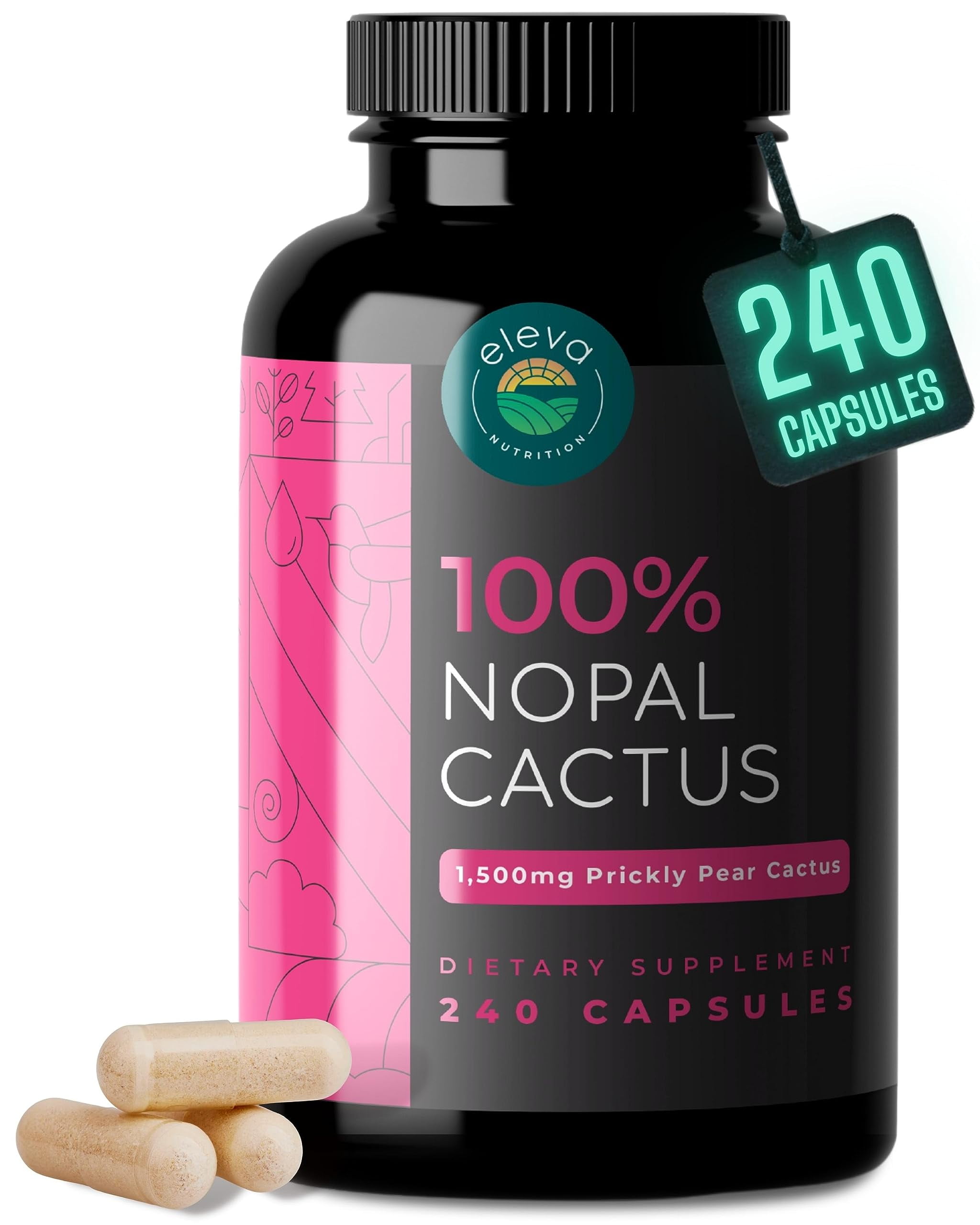 Suplemento Eleva Nutrition Nopal Cactus 1500 mg 240 cápsulas | Bodega ...