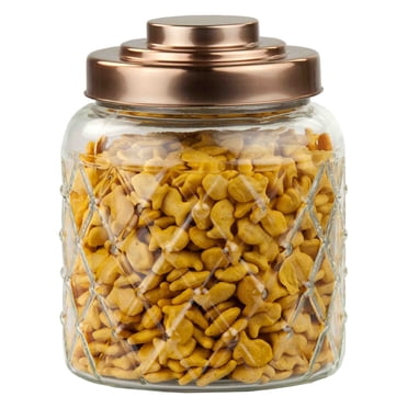 Home Basics Glass Jar with Copper Top - Walmart.com