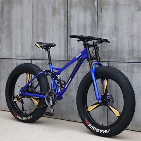 24 Inch Mens Mountain Bikes, Fat Tire Beach Snow Bikes, 7/21/24/27 ...