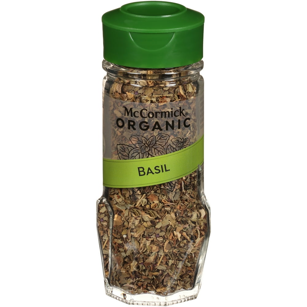 McCormick Gourmet Organic Basil, 0.55 oz - Walmart.com - Walmart.com
