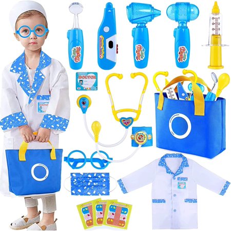 GIFTINBOX Kids Doctor Kit for Girls, Pink Doctors kit for Kids 22 ...