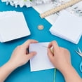 30pc Cotton & Polyester Bookmarks for Stitch Making Square White ...