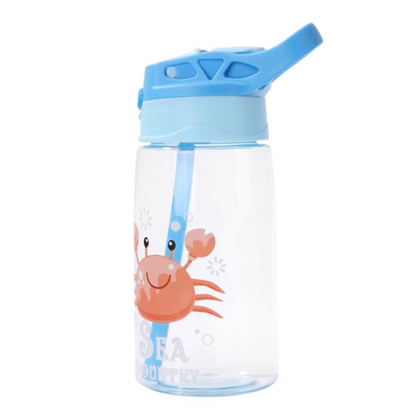 TB&W 480ml Children Water Bottle Cute Cartoon Summer Travel Straw Cup for Kid (Blue) - Walmart.ca