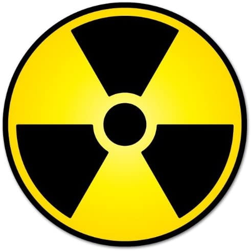 Nuclear Radiation Warning sign sticker decal 4" x 4" - Walmart.com