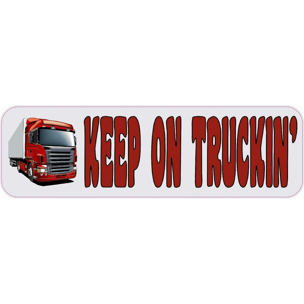 10in x 3in Keep on Truckin Bumper Sticker Decal Vinyl Car Window ...