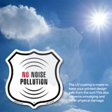 No Noise Pollution 12 inch X 12 inch Shield Shaped Heavy Duty 3.2 mil ...