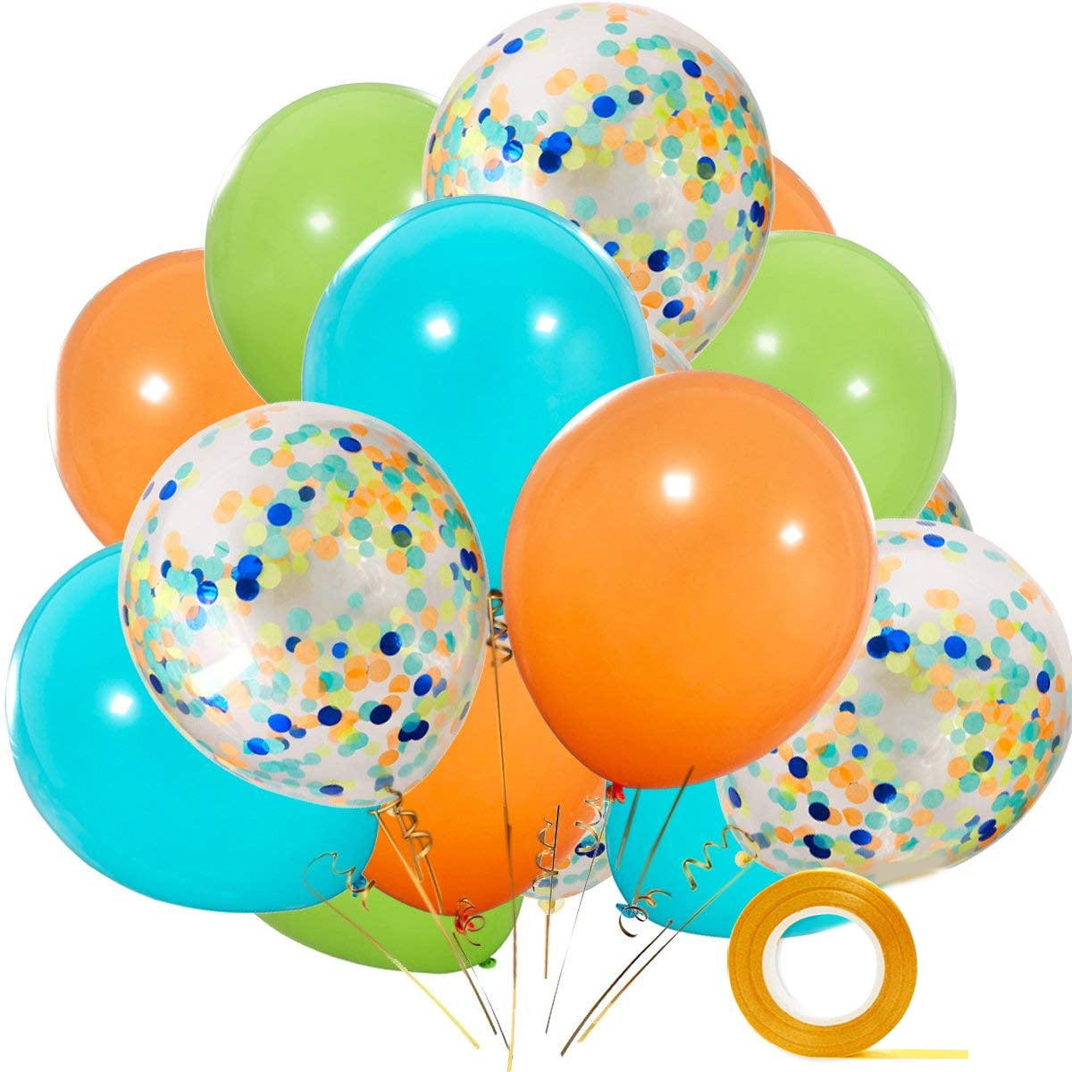 Conjunto de combinación de globos de látex perlados de verano, confeti ...