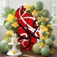 Abstract Wave Line Arch Backdrop Cover 6 FT Black White Red Geometric ...