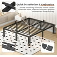 18 Inch California 3500 lbs Bed Frame with Round-Corner & Anti-Squeak ...