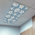 4 Pack Blue Gray Coastal Fluorescent Light Covers for Ceiling Lights ...