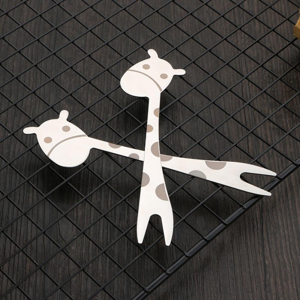 304 Stainless Steel Fruit Fork Creative-children Cartoon Moon Cake Fork ...