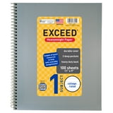 Exceed Spiral Notebook, College Ruled, 1 Subject, 100 Pages, 9" x 11 ...
