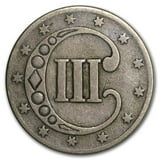 1851 Three Cent Silver Fine - Walmart.com
