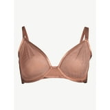 Joyspun Women's Full Coverage Sheer Mesh Unlined Underwire Bra Sizes ...