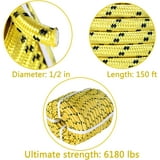 SHZAITOR 1/2 Inch x100/150/ 200 FT Double Braid Polyester Arborist ...