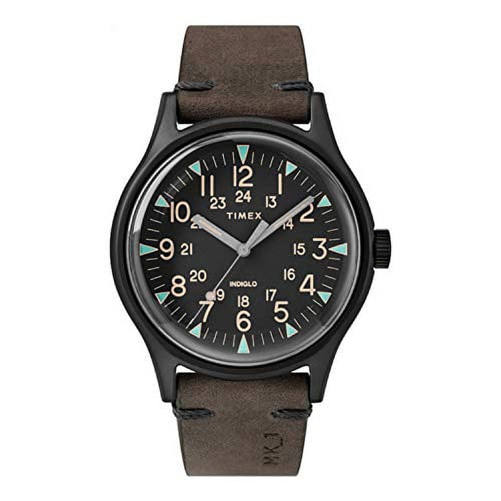 Click here for Timex Mk1 40 Mm Black Stainless Steel Brown Leathe... prices