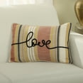 Mainstays Love Stripe Oblong Decorative Throw Pillow, Multi,14"x20 ...