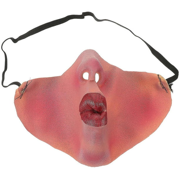 Half Halloween Mask Latex Mask Realistic Nose Mask Creepy Cosplay Party ...