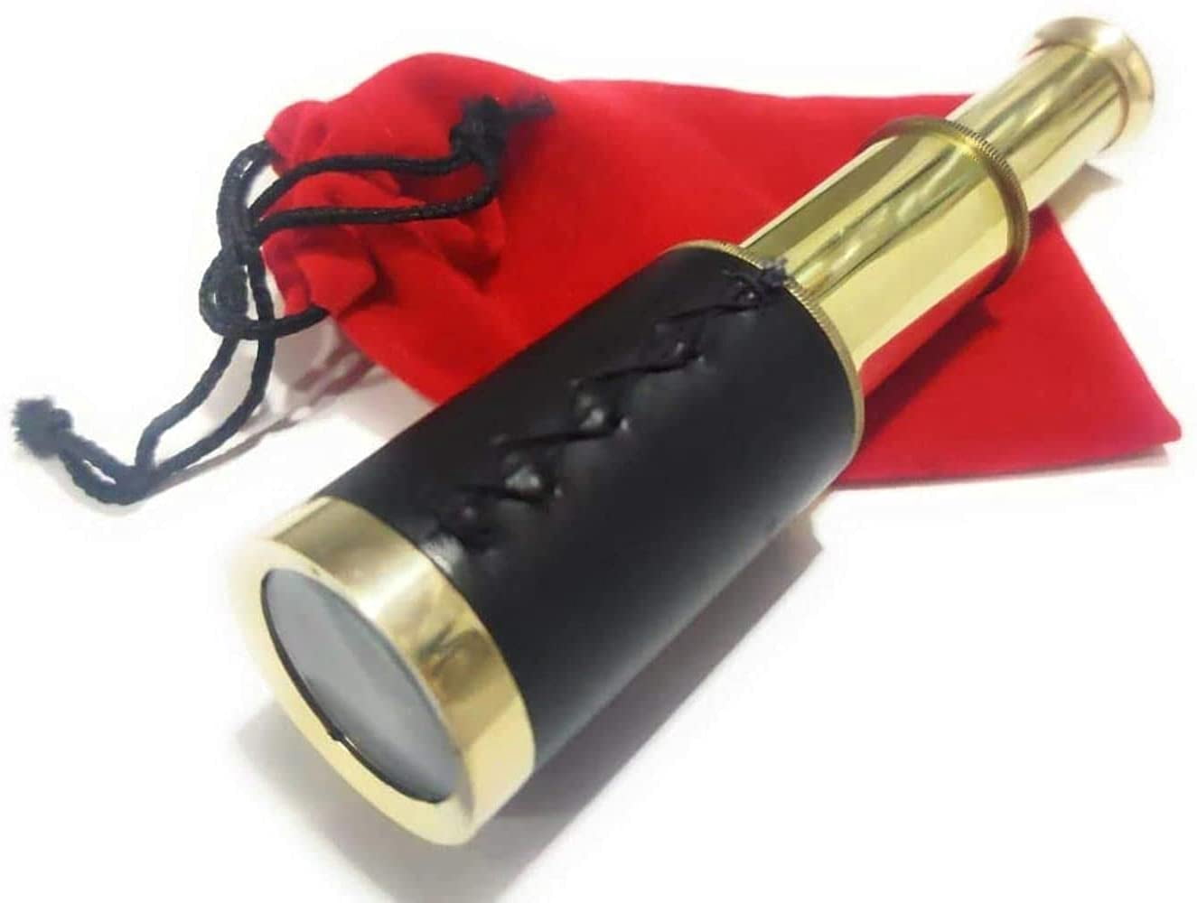 Brass Telescope Hand Held Pirate Spyglass Nautical Marine Collectibles ...